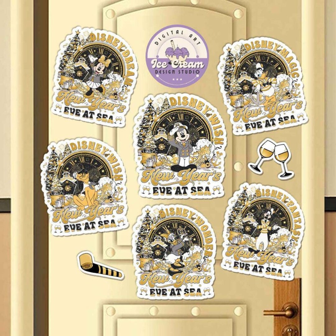 Personalized Mickey and Friends New Year's Eve at Sea Disney Happy New ...