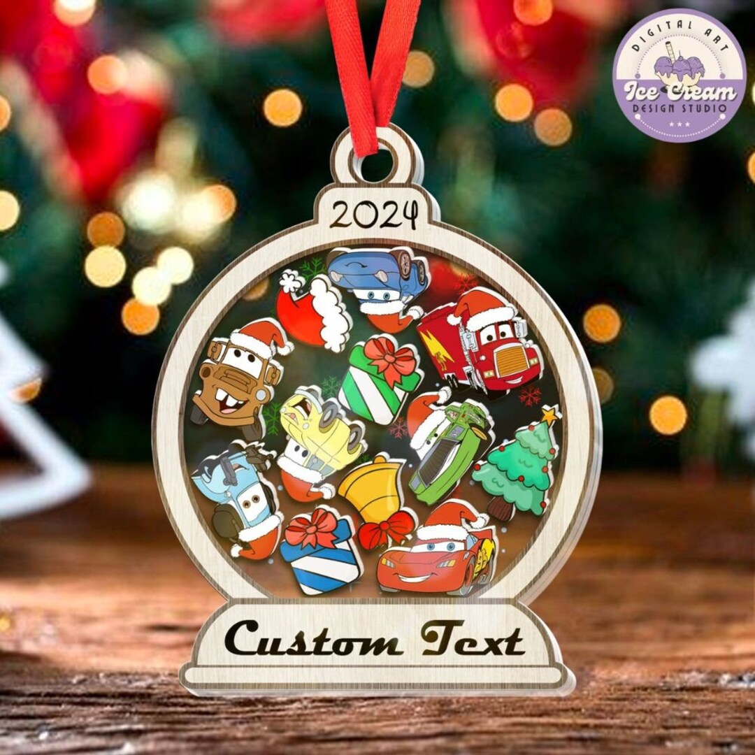 Personalized Disney Cars Christmas Ornament, Lightning Mcqueen Mater ...