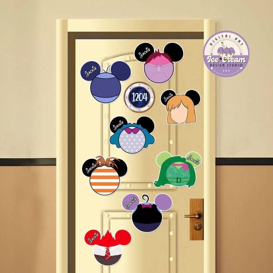 Personalized All Characters Inside Out 2 Disney Cruise Magnet, Mickey ...