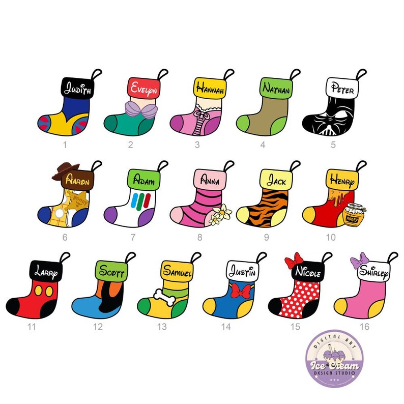 Personalized All Characters Stocking Disney Christmas Cruise Magnet, Mickey & Friends Toy Story ...