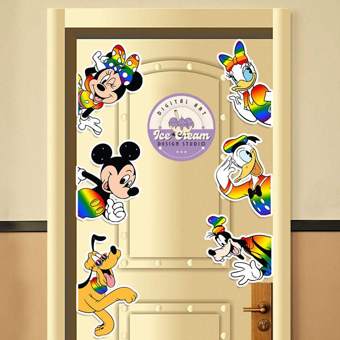 All Characters LGBT Disney Pride Cruise Magnet, Mickey and Friends Gay ...