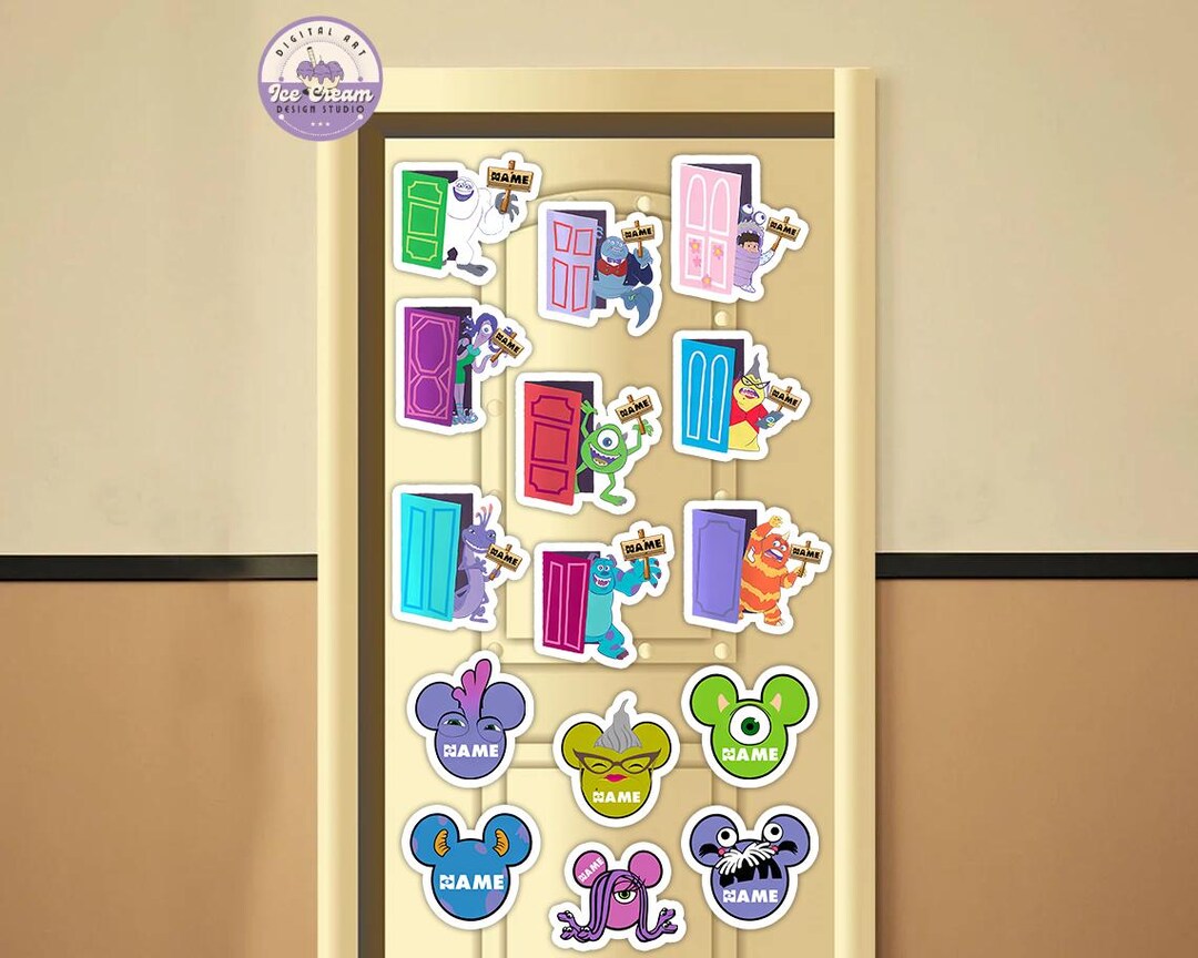 Personalized Monster Inc Characters Magnet, Disney Cruise Door Magnet ...