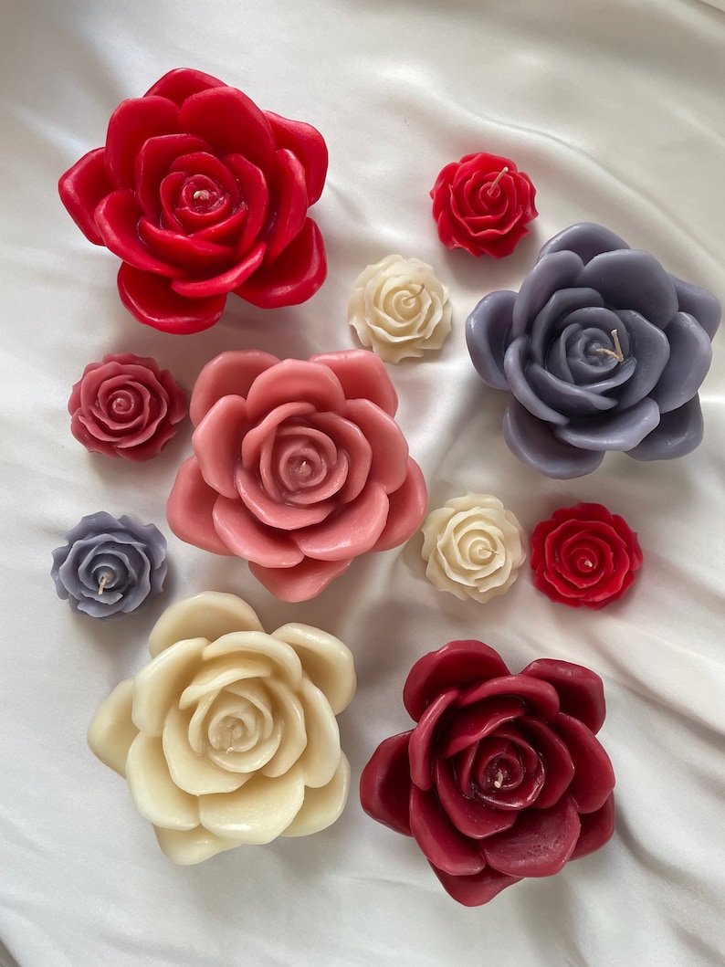 Mini Rose Candle - Etsy