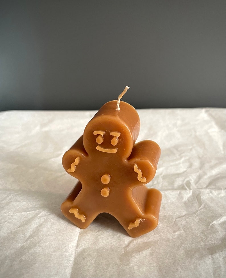 Gingerbread Man Candle - Etsy