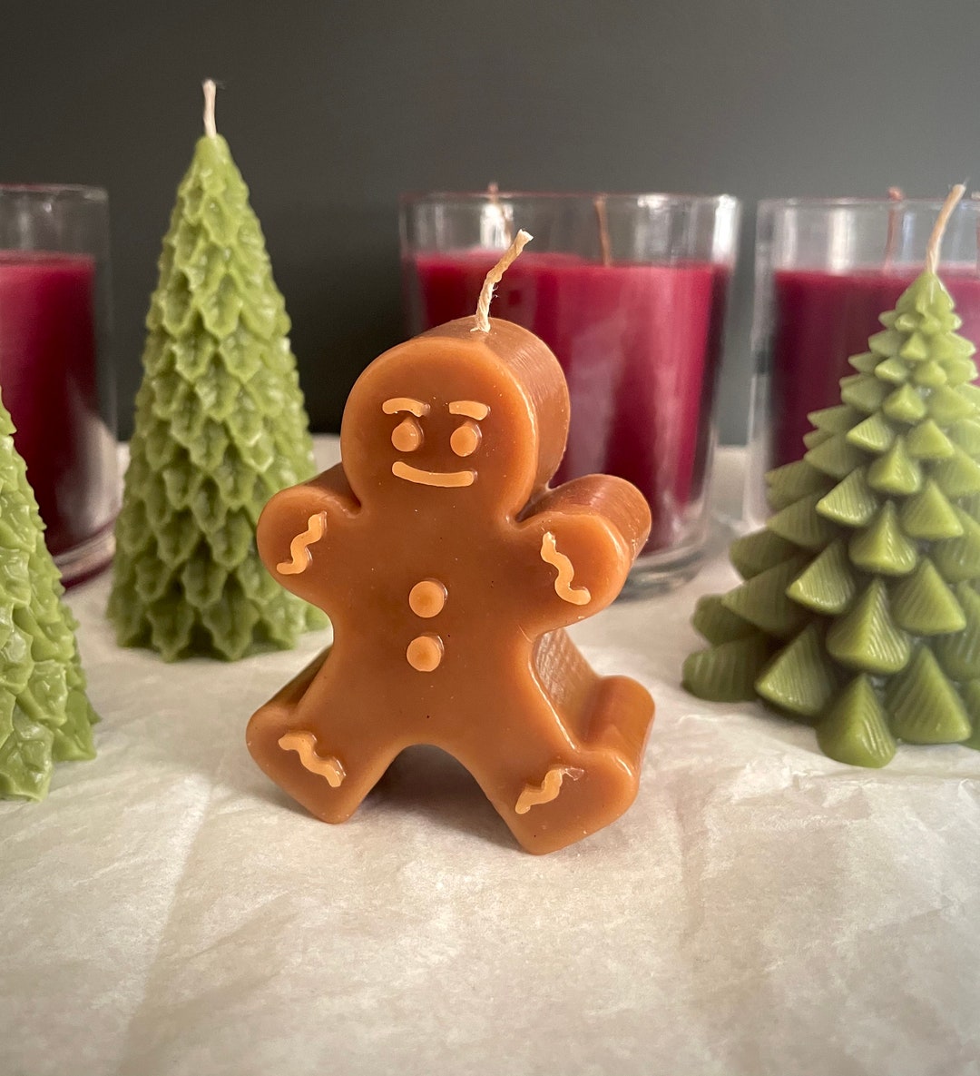 Gingerbread Man Candle - Etsy