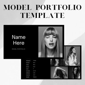 Editable Modeling Portfolio Template With Sleek, Minimalist ...