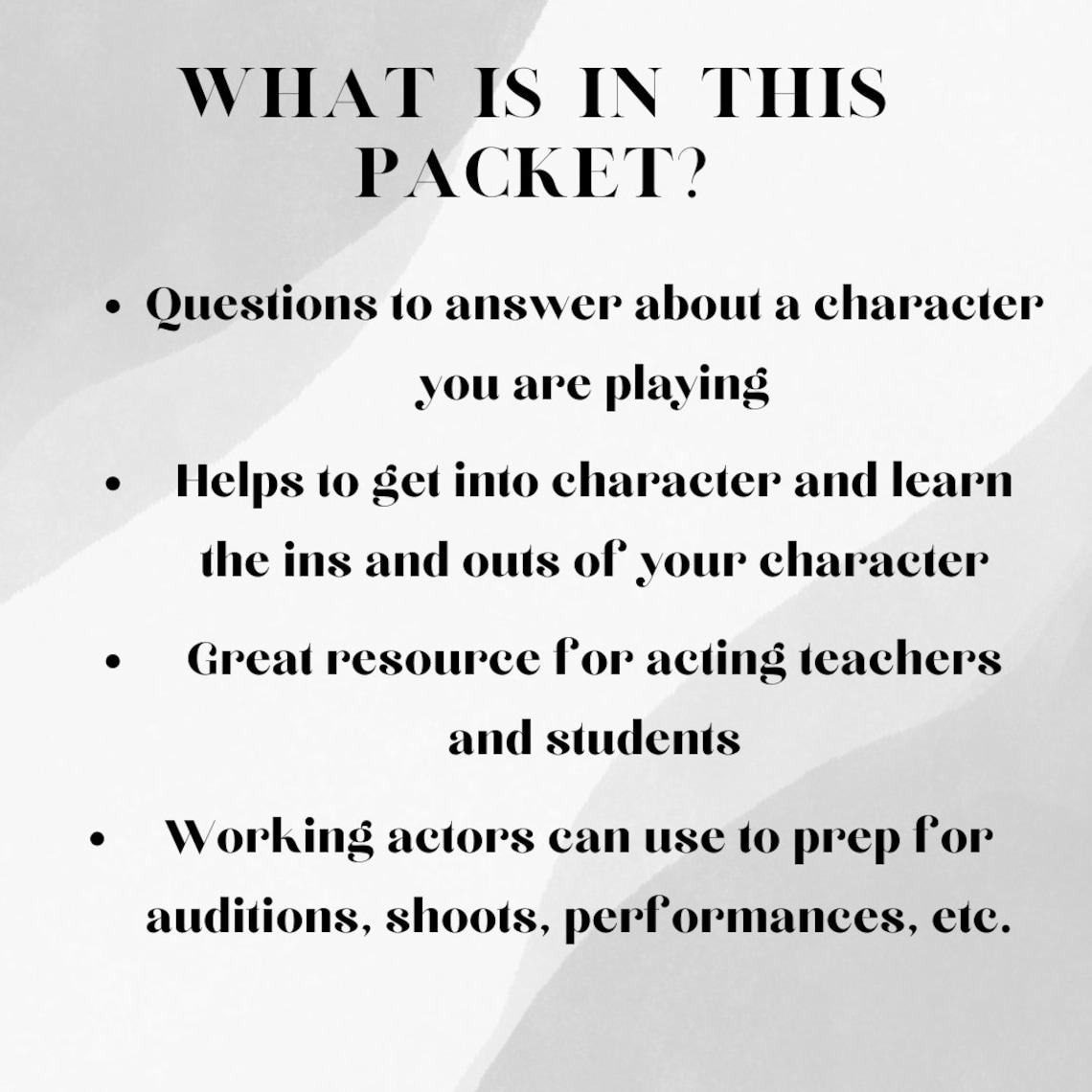 Printable Actor's Worksheet: Scene Study & Audition Prep (PDF Download ...
