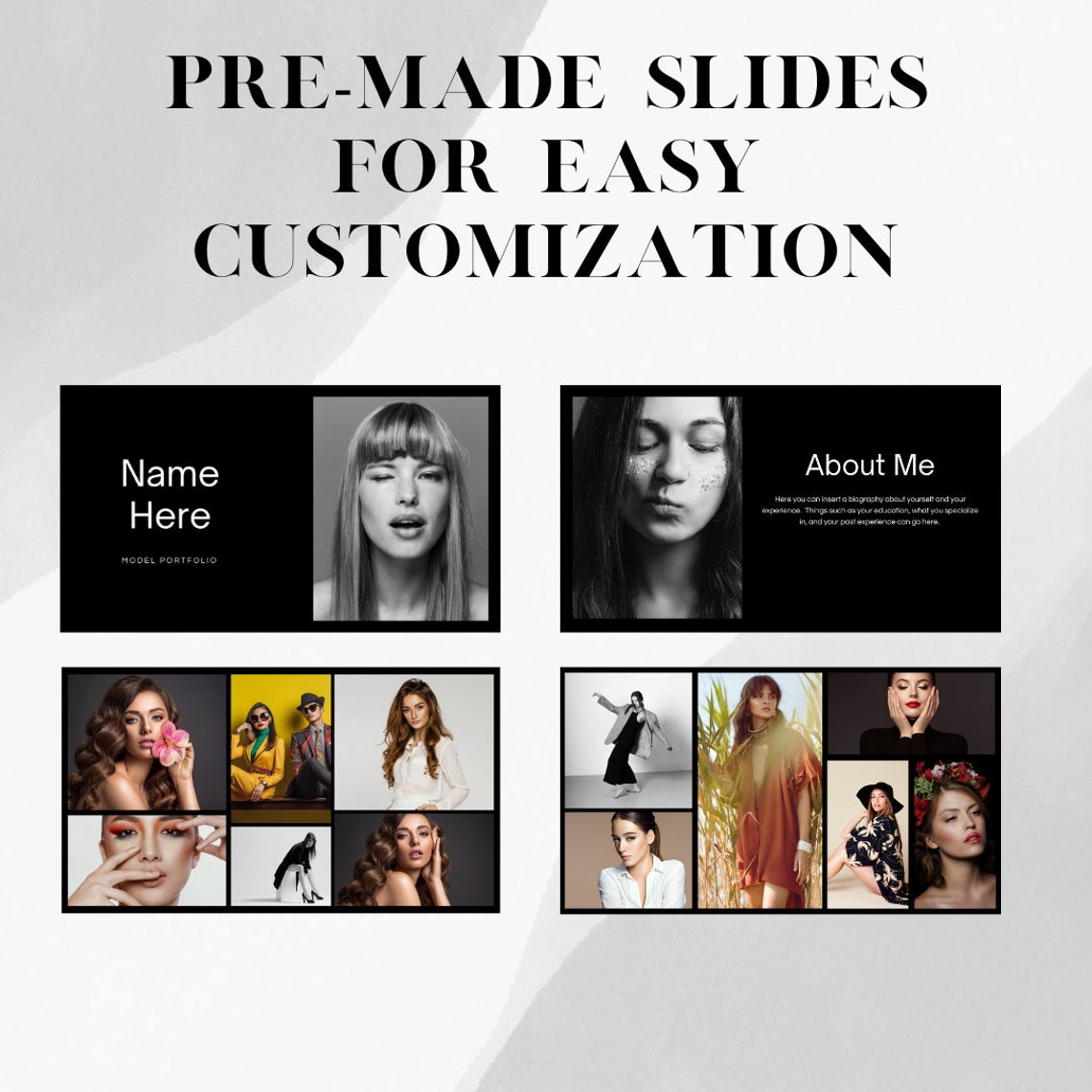 Minimalist Modeling Portfolio Template: Editable Canva Design (digital ...