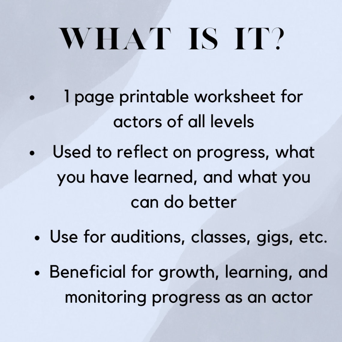 Printable Actors Journaling Worksheet/diary for Audition/class/job ...