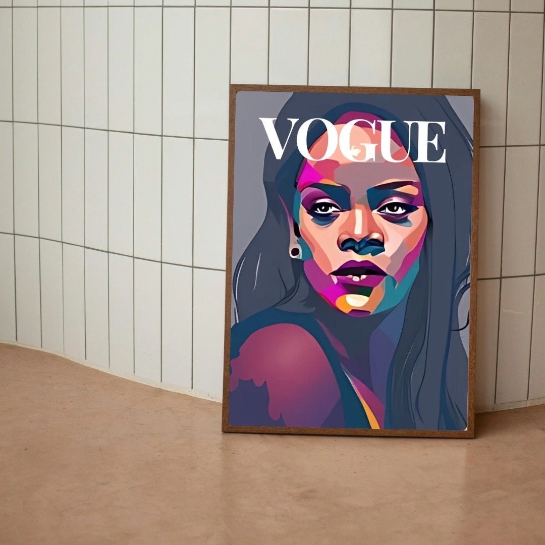 Rihanna Daring Poster, Trendy Home Decor, Fashion Wall Art, Fashion ...