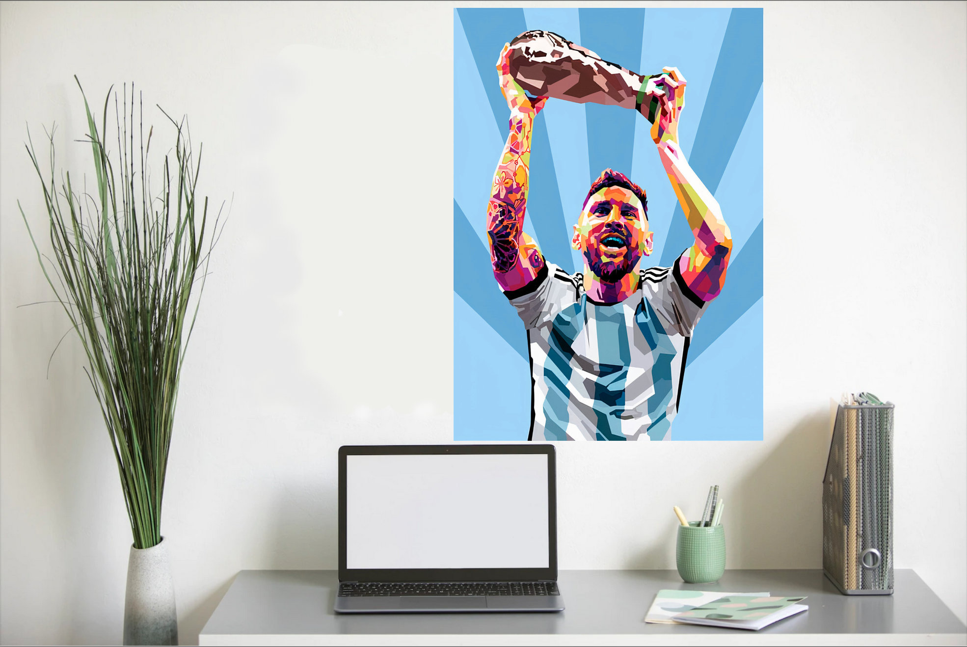 Lionel Messi Poster, Argentina Soccer Print, Soccer Gifts, Sports ...