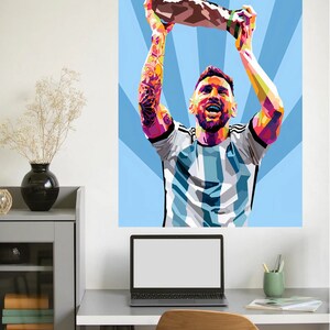 Lionel Messi Poster, Argentina Soccer Print, Soccer Gifts, Sports ...