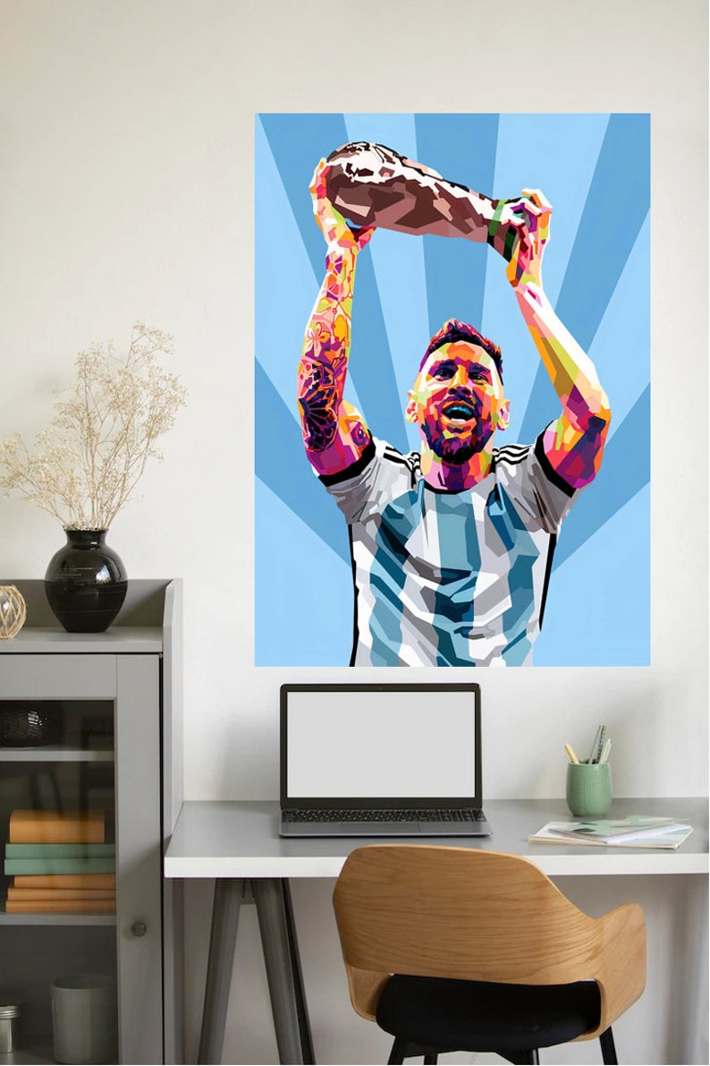 Lionel Messi Poster, Argentina Soccer Print, Soccer Gifts, Sports ...