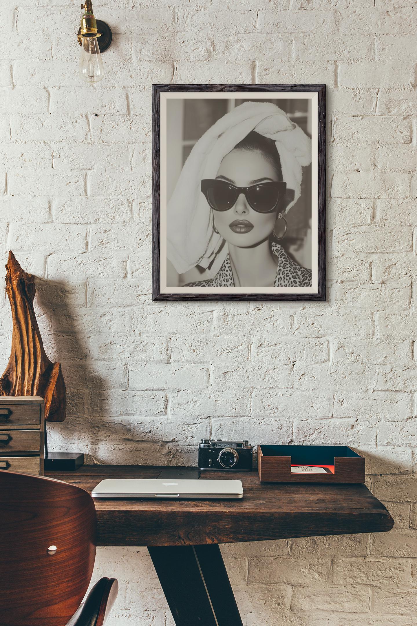 Retro Glam Poster Print: Leopard Robe, Fashion Icon - Feminist Decor - Etsy