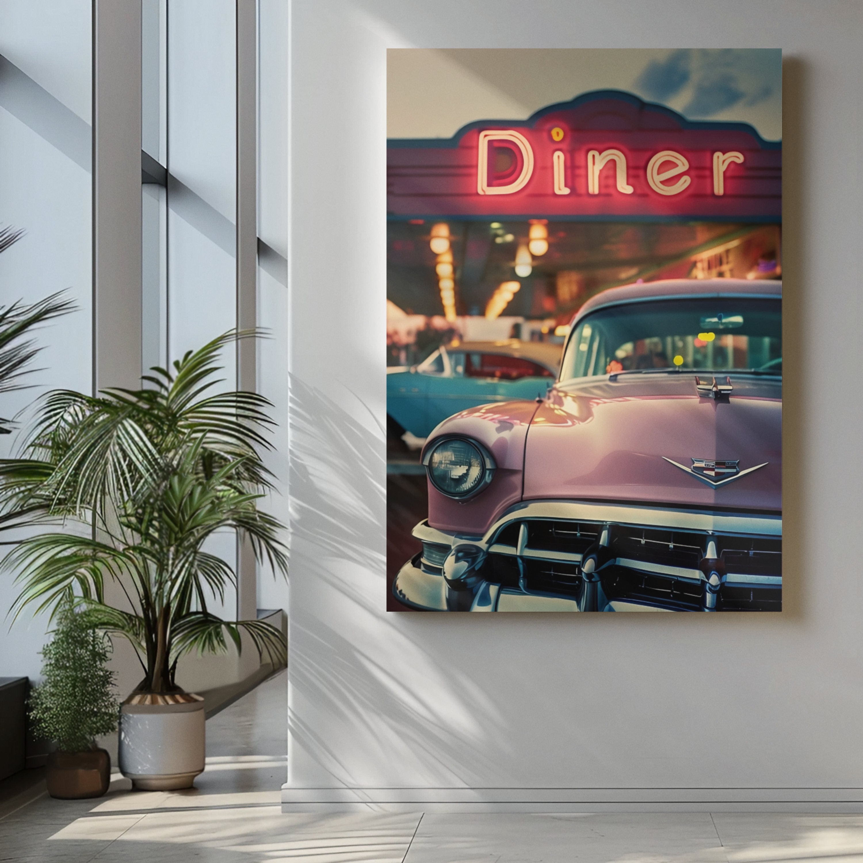 Vintage Drive Thru Diner DIGITAL Print: Nostalgic 1940s Charm ...