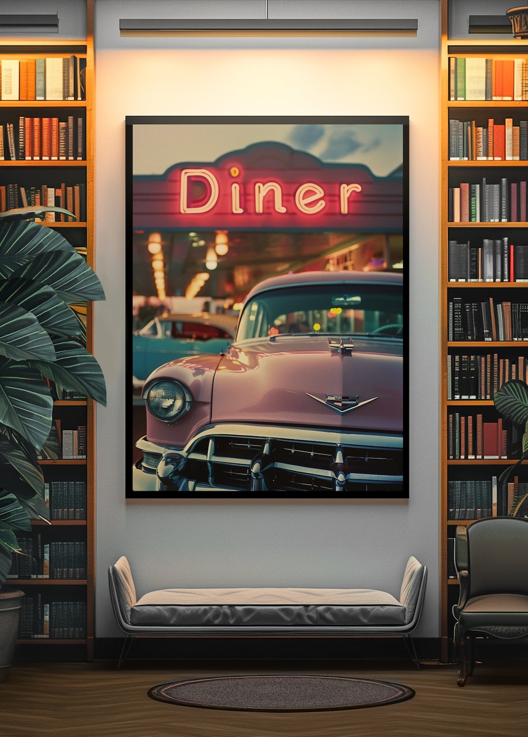 Vintage Drive Thru Diner DIGITAL Print: Nostalgic 1940s Charm ...