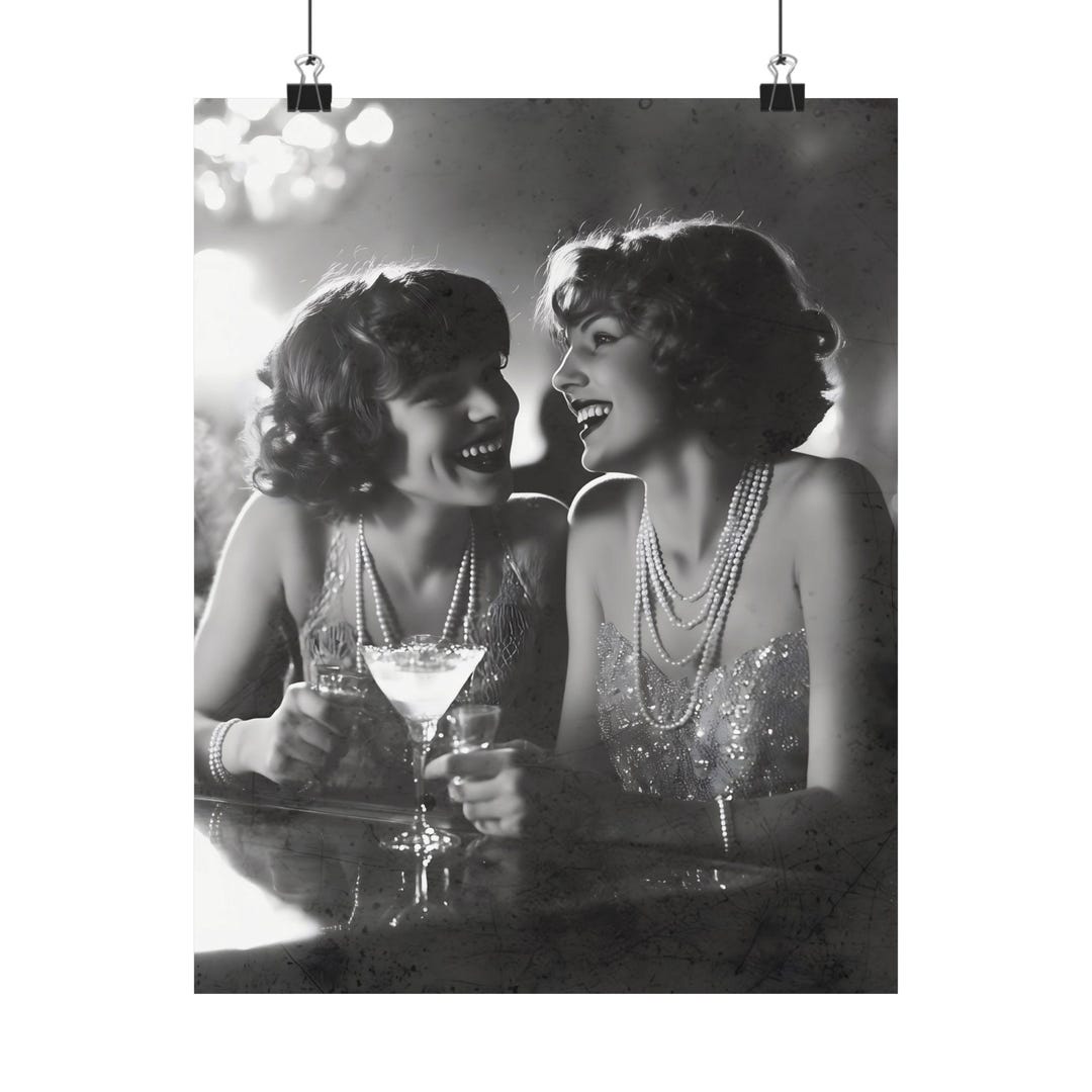 1920s Flapper Girls Matte Poster Print – Roaring Twenties Wall Art ...