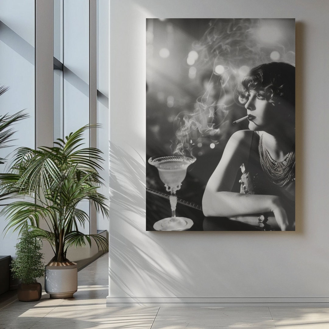 Elegance of the Roaring Twenties Matte Canvas Print: Flapper Era ...