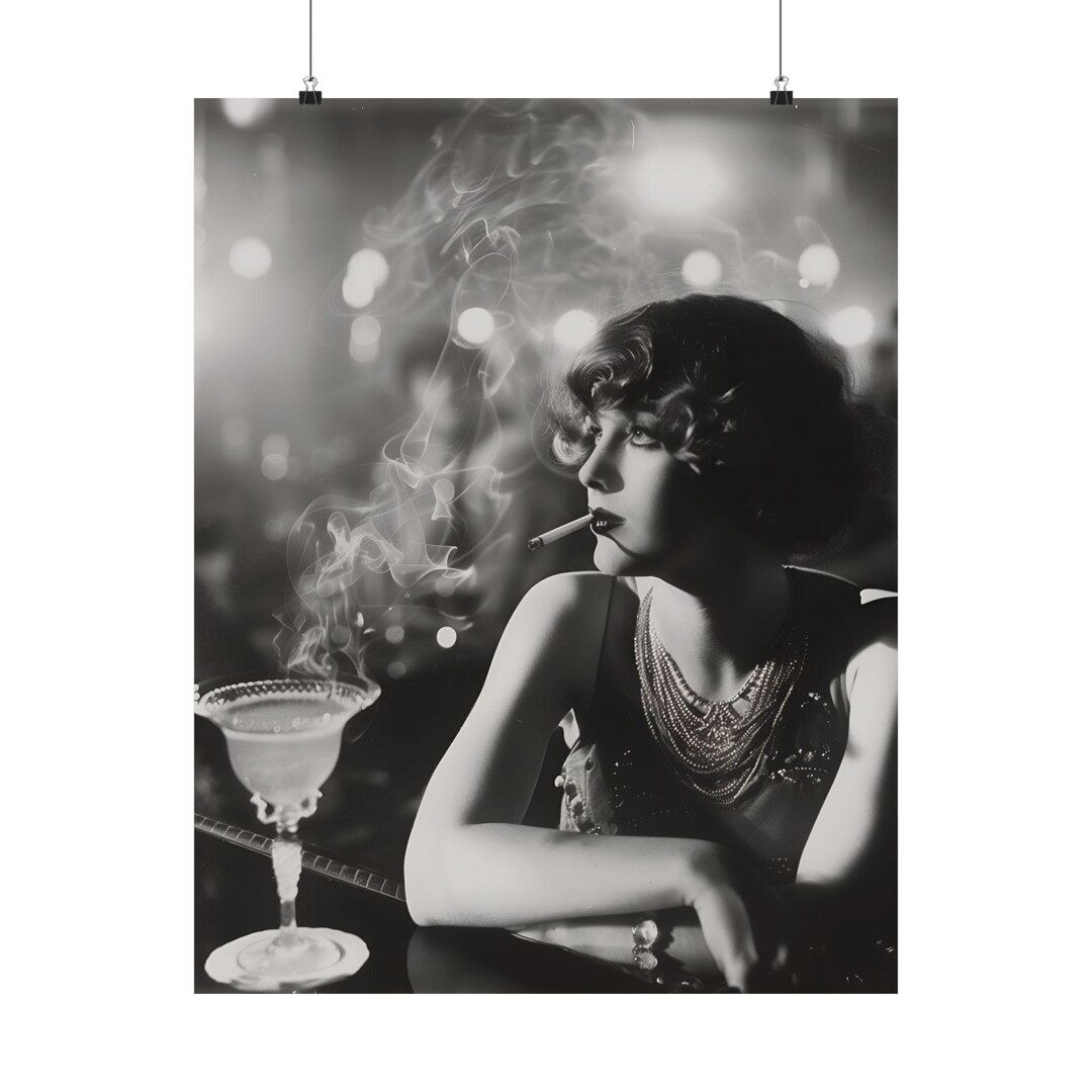 1920s Flapper Girl Art Deco Poster: Roaring Twenties Glamour - Etsy