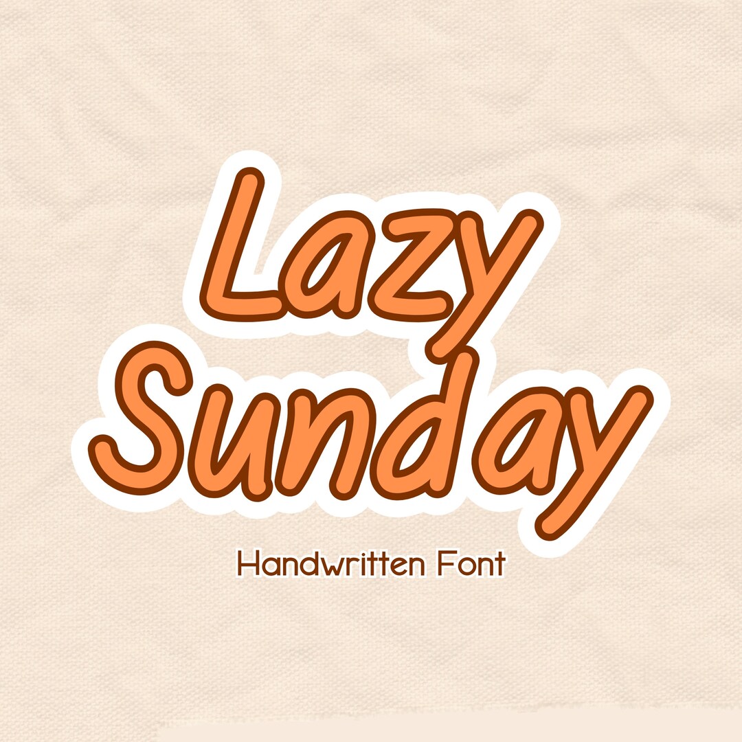 Lazy Sunday A Realistic Handwriting Font Hand Letters For Etsy