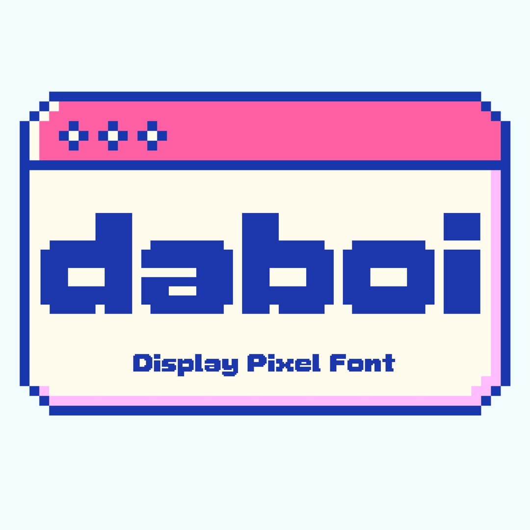 Daboi A Cute Pixel Display Font 8 Bit Game Letter for Kids - Etsy