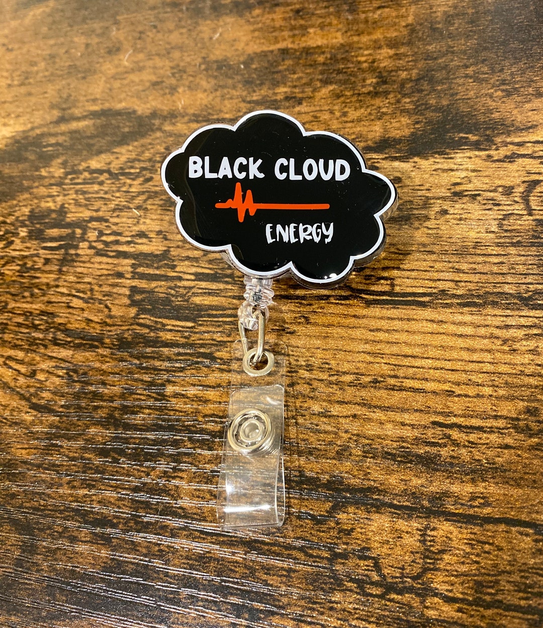 Black Cloud Badge Reels - Etsy