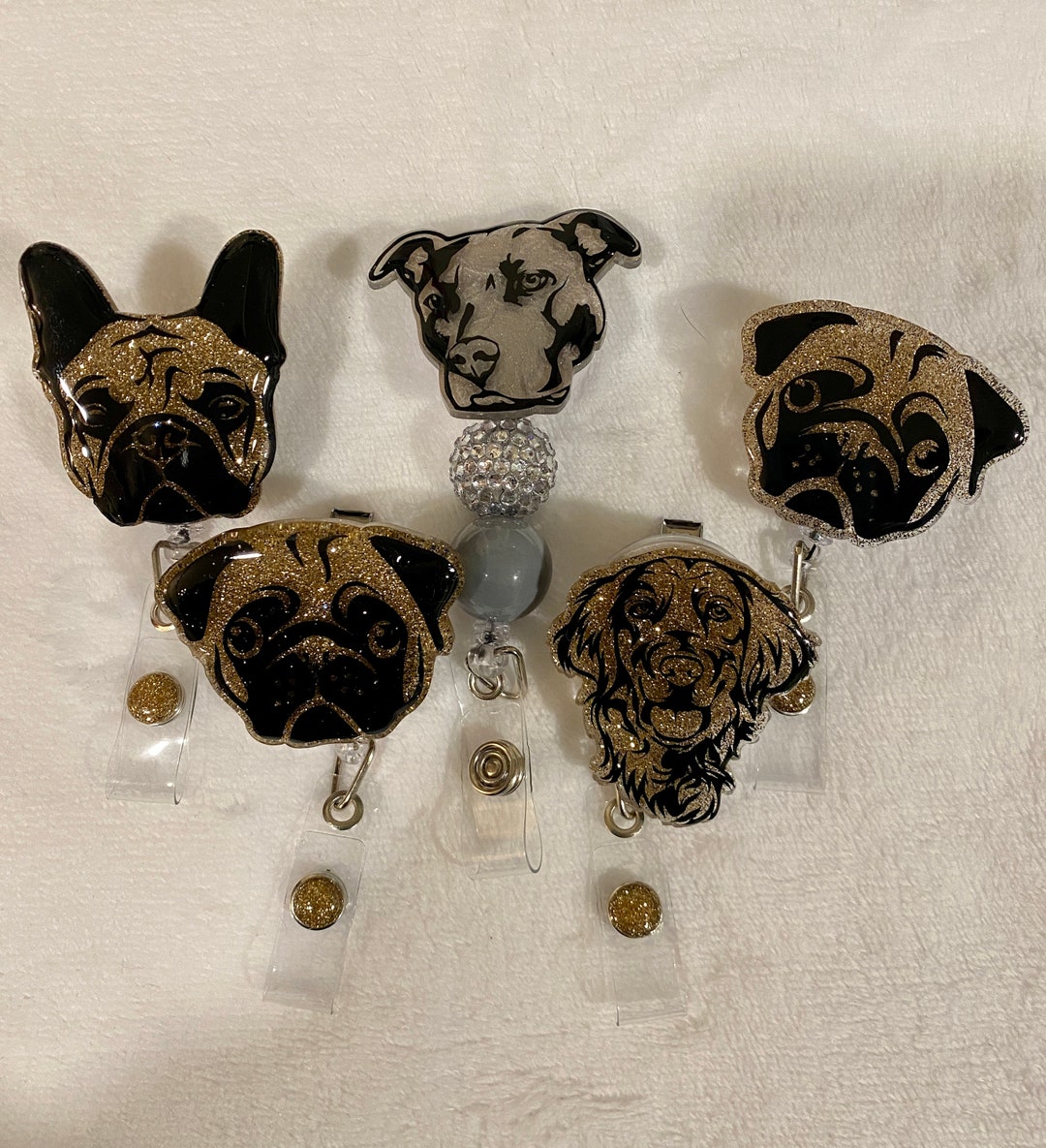 Dog Faces Badge Reels - Etsy