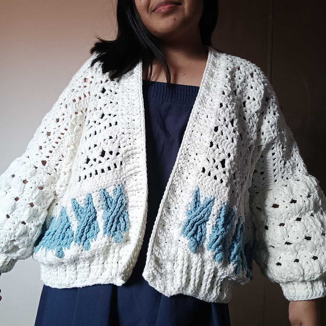 Jade Bunny Cardigan Crochet Pattern DIGITAL PDF FILE - Etsy