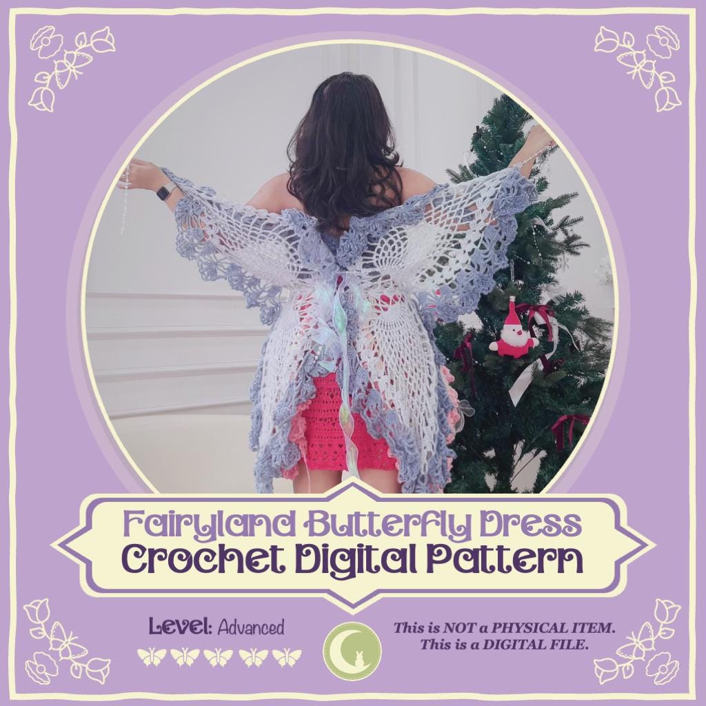 Fairyland Butterfly Dress Crochet Digital Pattern - Etsy