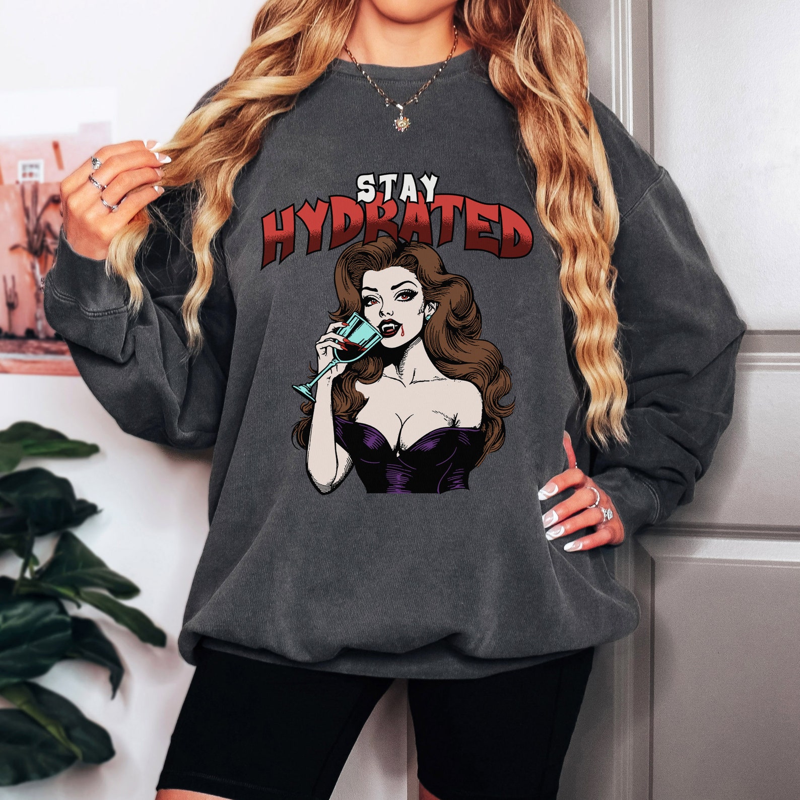 Stay Hydrated PNG, Vampire Shirt Png, Vampire Fangs PNG, Vampire Lover ...