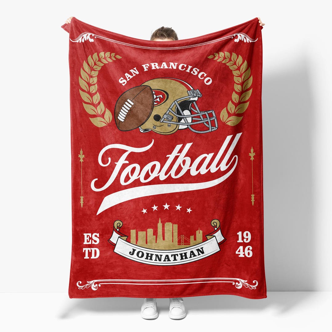 San Francisco Football Blanket, Custom 49ers Gift, 49ers Custom Gift ...