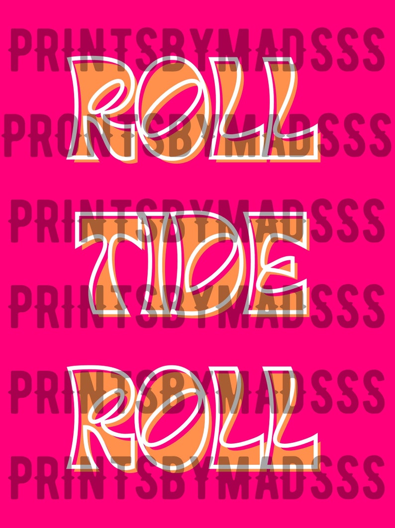 ROLL TIDE ROLL Print - Etsy