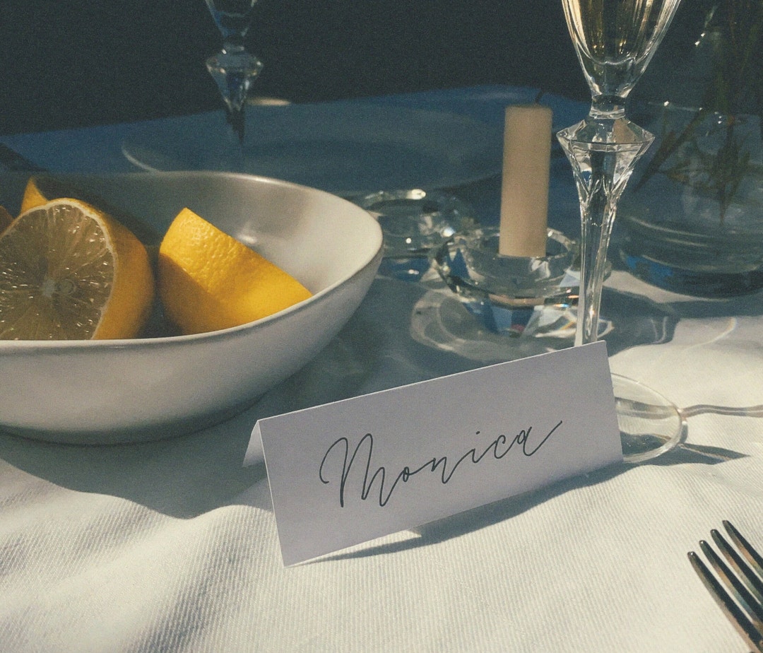 Simple Folded Name Card - Etsy