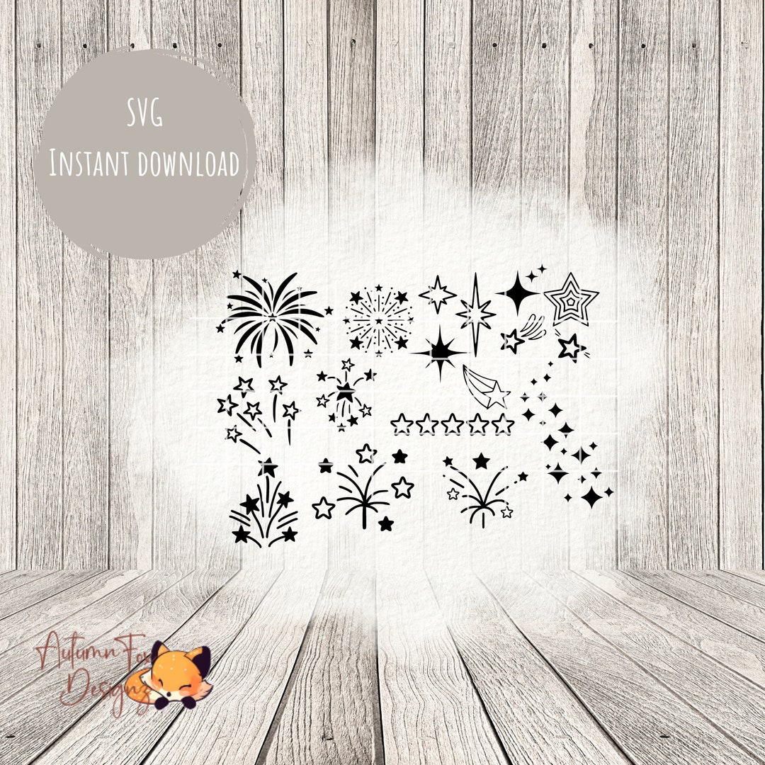 Stars Sparkle Svg, Fireworks Svg Cut Files for Cricut, Sparkle Cut ...