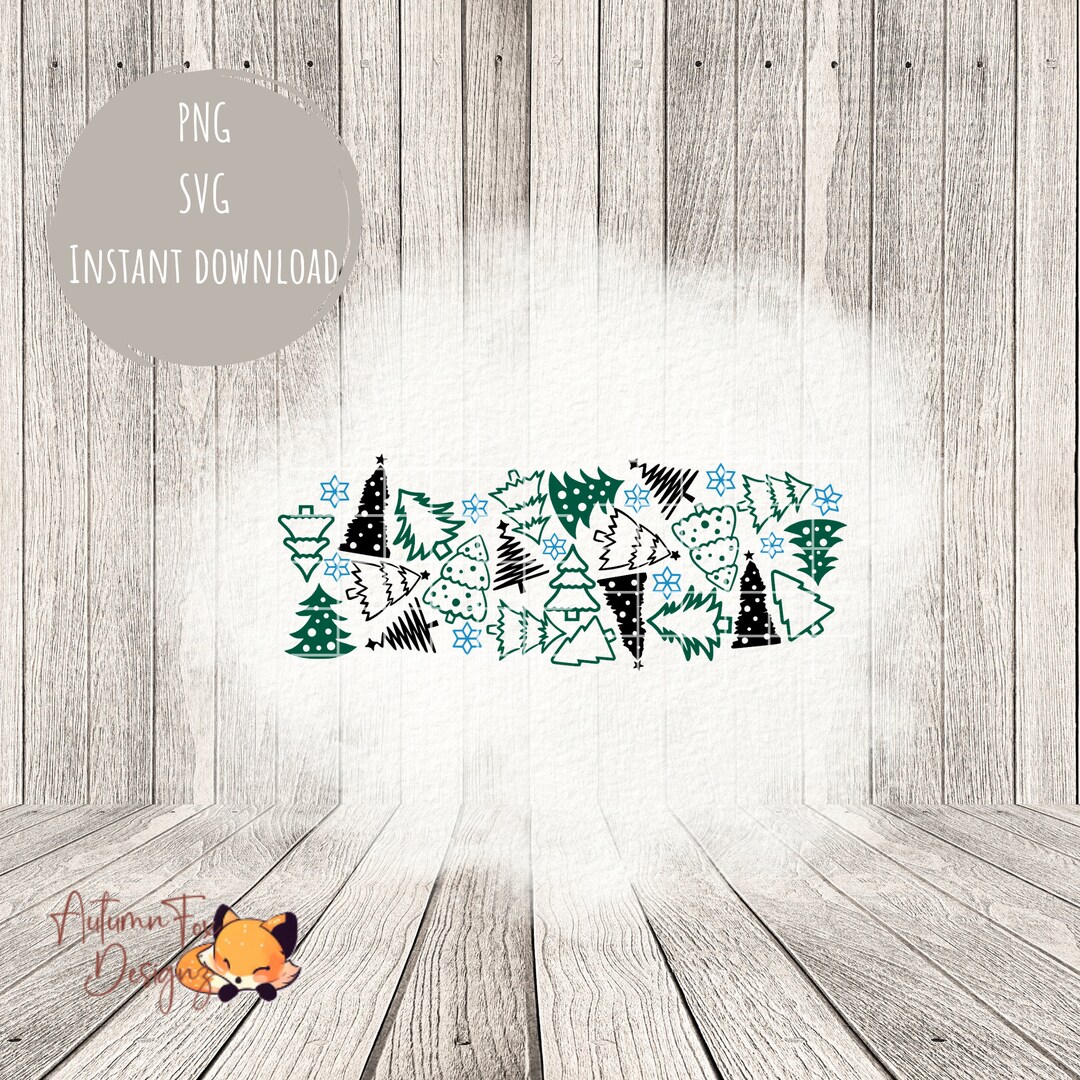 Christmas Tree Pattern SVG PNG - Digital Download SVG Files for Cricut ...