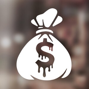 Dripping Money Bag Decal Many Colors & Sizes - Etsy