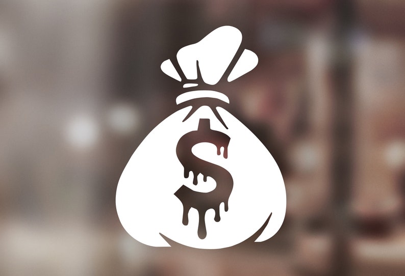 Dripping Money Bag Decal Many Colors & Sizes - Etsy