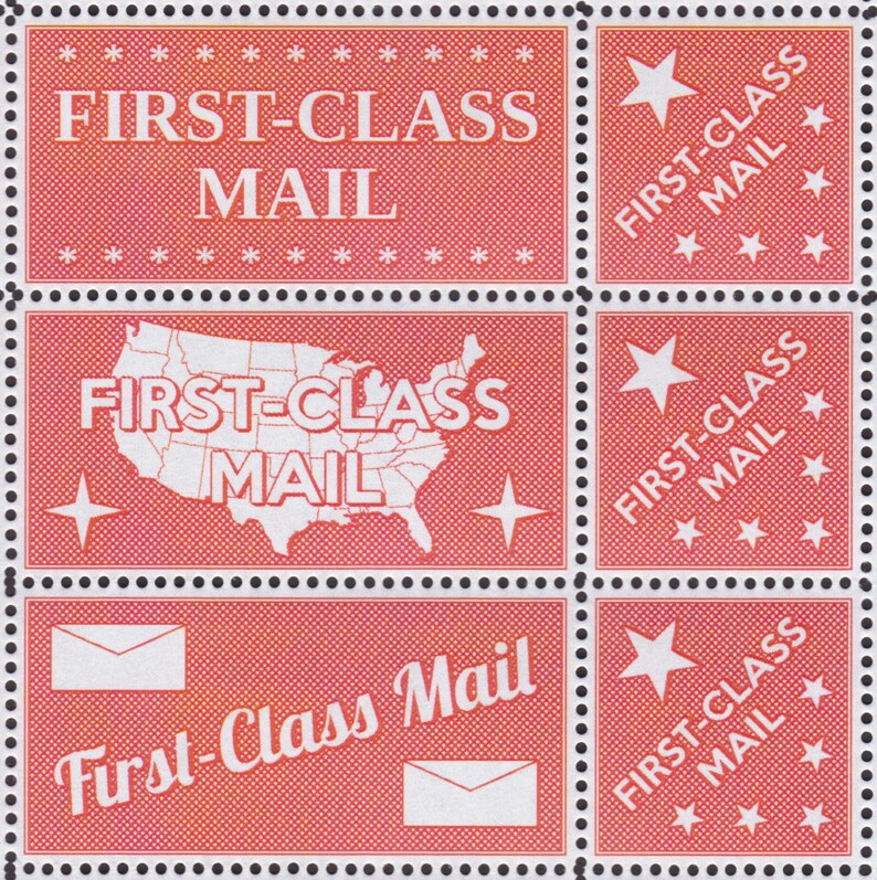 First-class Mail Perforated Labels - Etsy