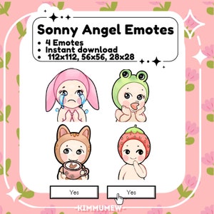 Sonny Angel Emotes 4 Pack | Bunny, Frog, Strawberry, Cat Sonny Angel ...