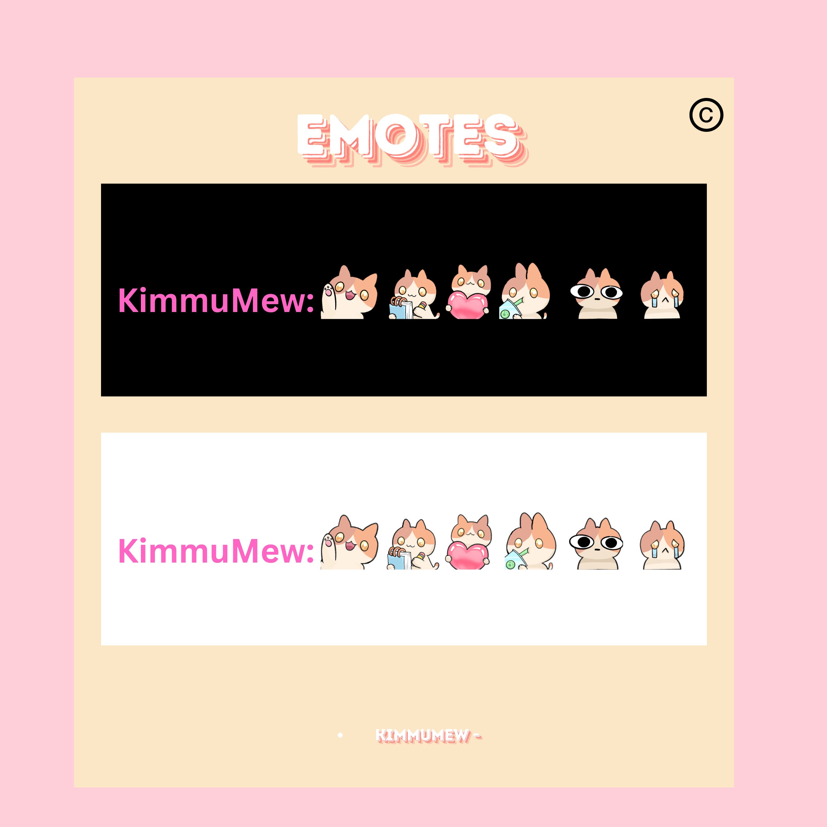 Cute Calico Cat 6 Pack Emotes | Twitch / Discord | Personal Use | Lucky ...