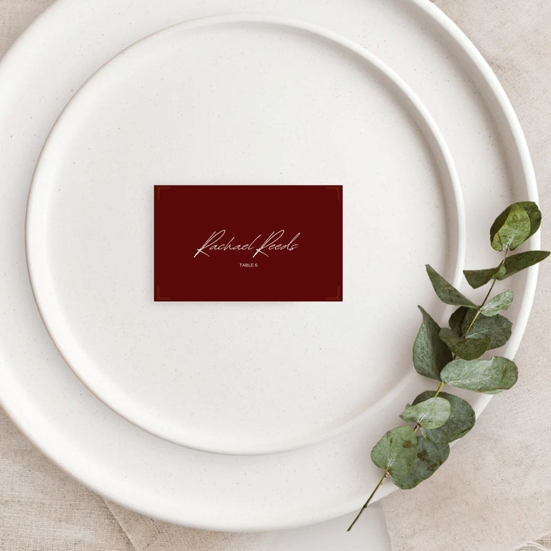 Gold Place Card - Etsy