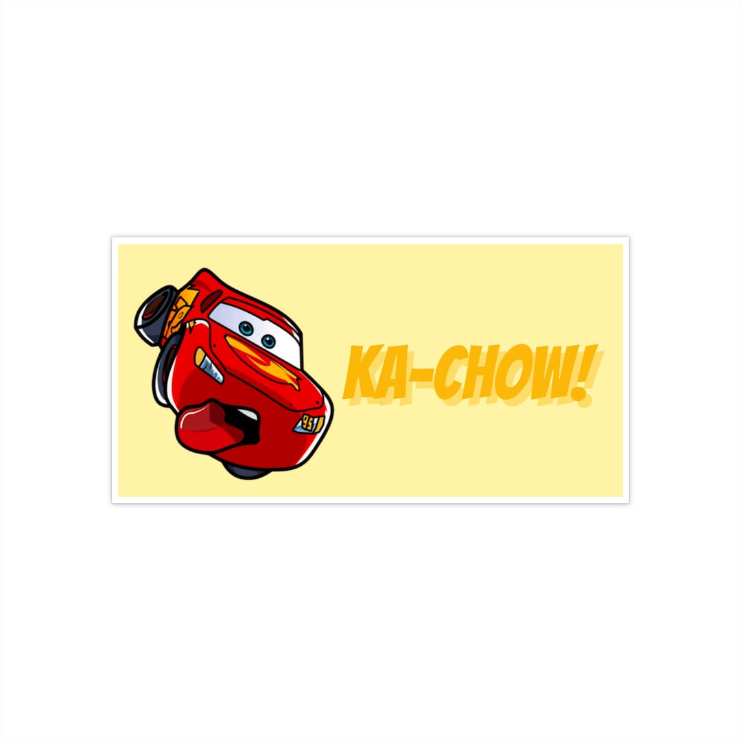 Lightning Mcqueen Ka-chow Bumper Sticker bumper Stickers, Cars Merch, Bumper Stickers for Car ...