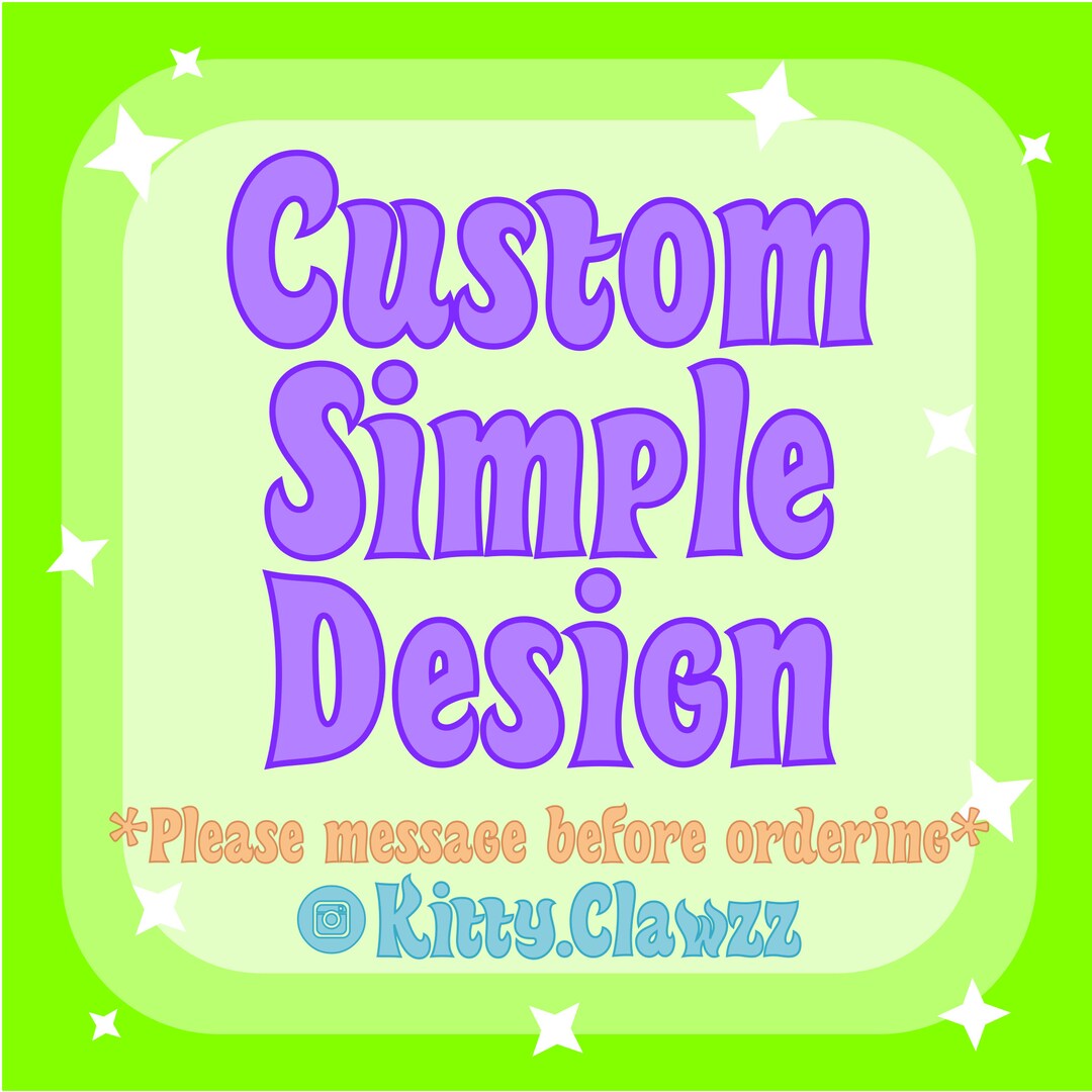 Custom Simple Design Set, Hand Painted Reusable Luxury Press on Nails ...