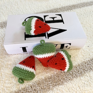 Personalized Crochet Keychain Watermelon Handmade Fruit Keychain ...