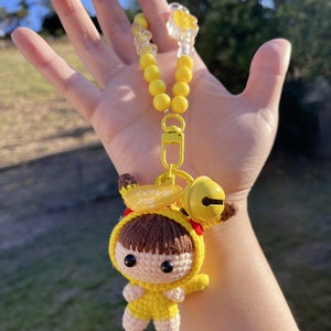 Crochet Key Ring Costume Doll Crochet Keyring Toys Amigurumi Crochet ...