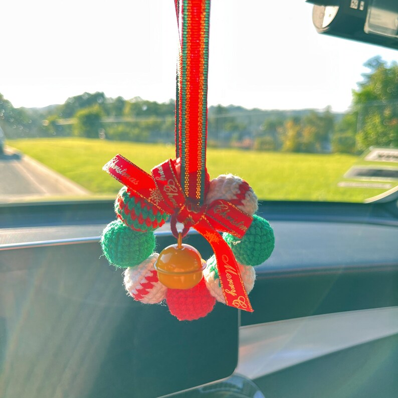 Christmas Decor Crochet Christmas Ornaments Car Accessories - Etsy