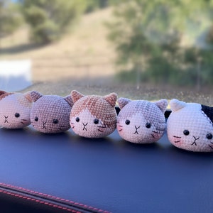 Crochet Cat Keychain Crochet Animal Keychain Cute Kitty Amigurumi Cat ...