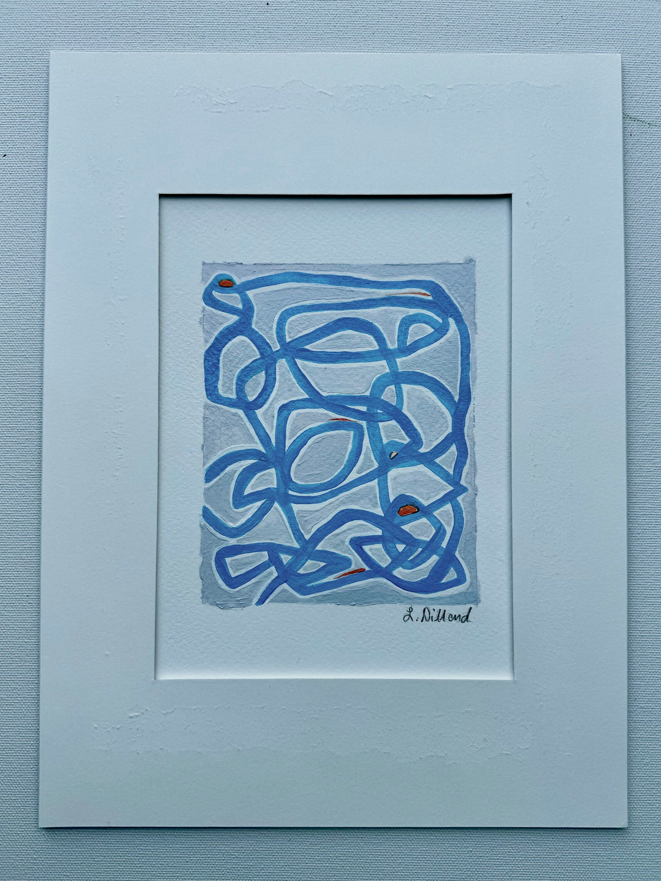 Original Abstract Painting on Paper by Linda Dillard Bright Colorful ...