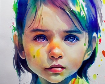 Personalised Watercolour Portrait - Etsy