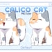 Cute Chibi Calico Cat Pngtuber W/ 4 Expressions for Twitch and ...
